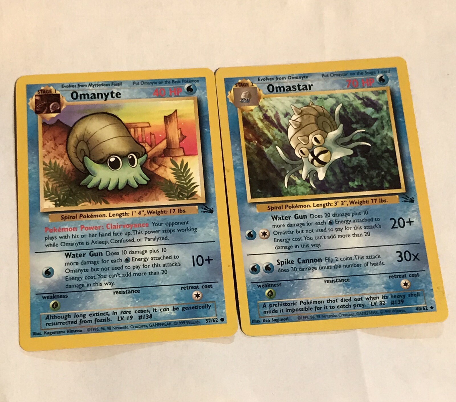 Omanyte/Omastar Evolve 2 Pack Pokémon Cards | eBay