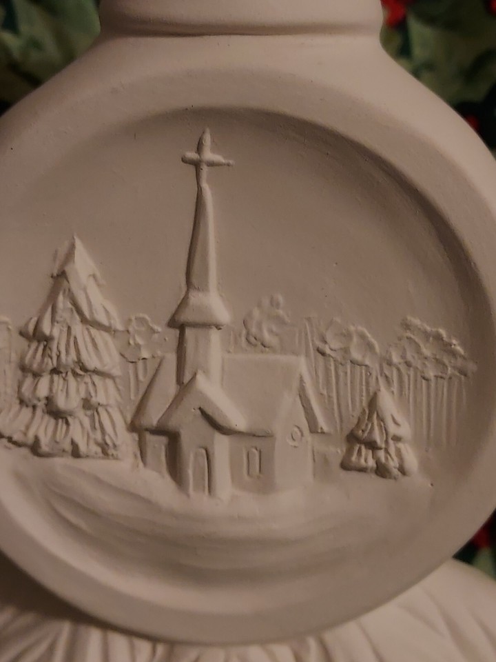 Ceramic Bisque~ Ready to Paint~ Extra Small Church Scene Ornament ~No ...