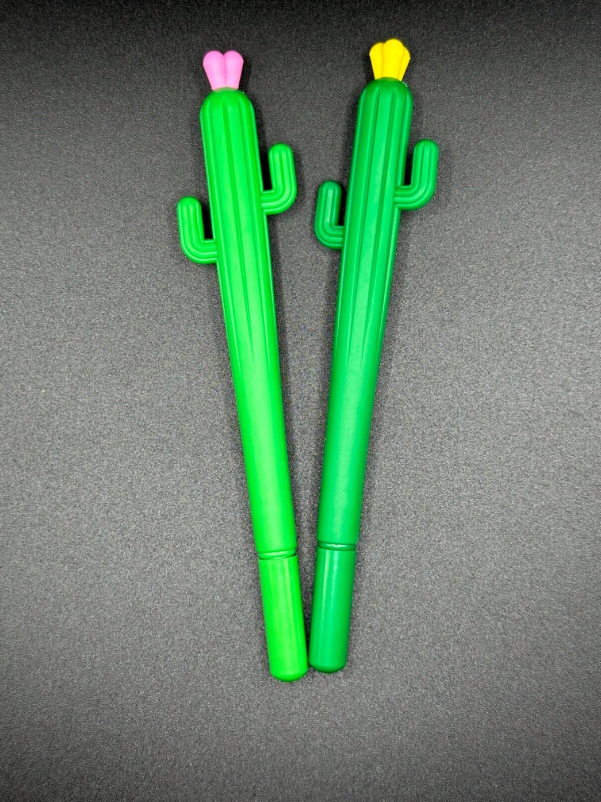 Cactus gel pen set of 2 black ink gel pens like kawaii Kenji | eBay