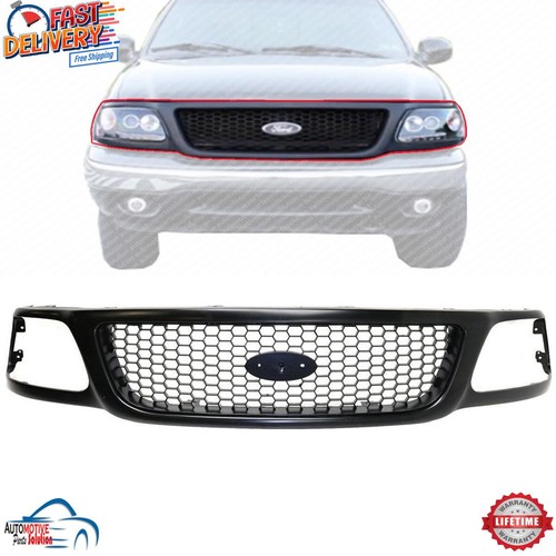 NEW FRONT GRILLE GRILL ASSEMBLY BLACK PLASTIC FOR 1999-2004 FORD F-150 ...