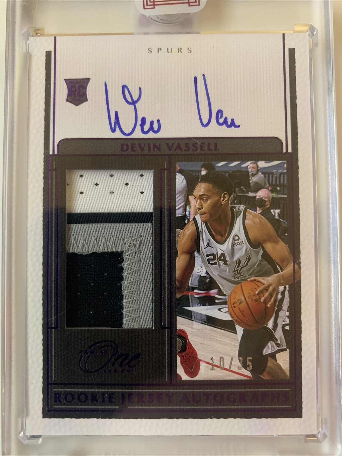 2020-21 Panini One and One - Rookie Jersey Autographs Purple #RJA-DVS ...