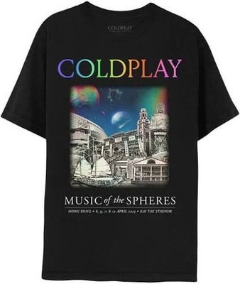 Coldplay World Tour 2025 Merch Music of the Spheres T-Shirt - Black ...