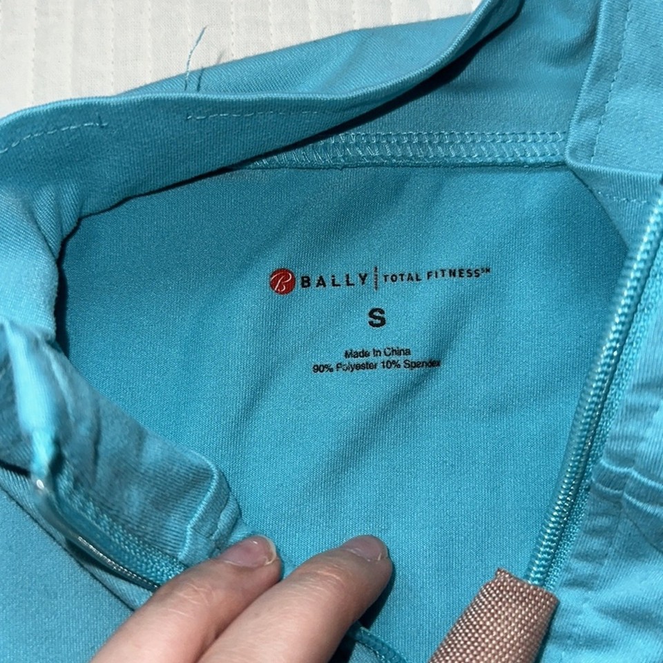 Bally total fitness blue full zipper activewear | eBay