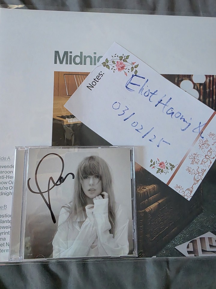 Taylor Swift The Tortured Poets Department TTPD Signed CD Insert ...