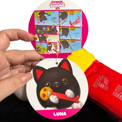 Zuru Snackles Plush Luna Black Cat Soft Toy Pez Candy Large Stuffed ...