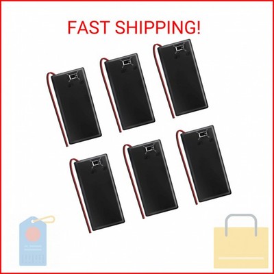 9V Battery Holder, 9 Volt Battery Holder with On/Off Switch, (Pack of 6 ...