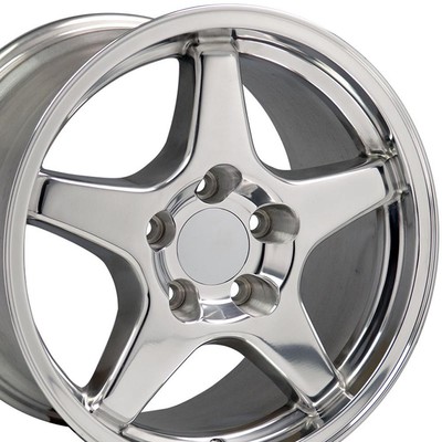17 inch Polished 5035 Rims Set (4) Fit Camaro C4 Corvette ZR1 17x9.5 ...