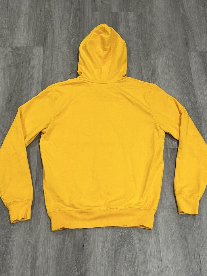 Lacoste x Polaroid Hoodie Collab Mens Small Yellow Pullover Sweatshirt ...
