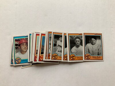 1987 TOPPS/NESTLE ALL TIME DREAM TEAM CARD SET,Gehrig,Ruth,Cobb,Mantle ...