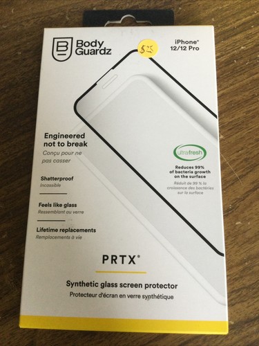 BodyGuardz PRTX Synthetic Glass Screen Protector for iPhone 12 & iPhone ...