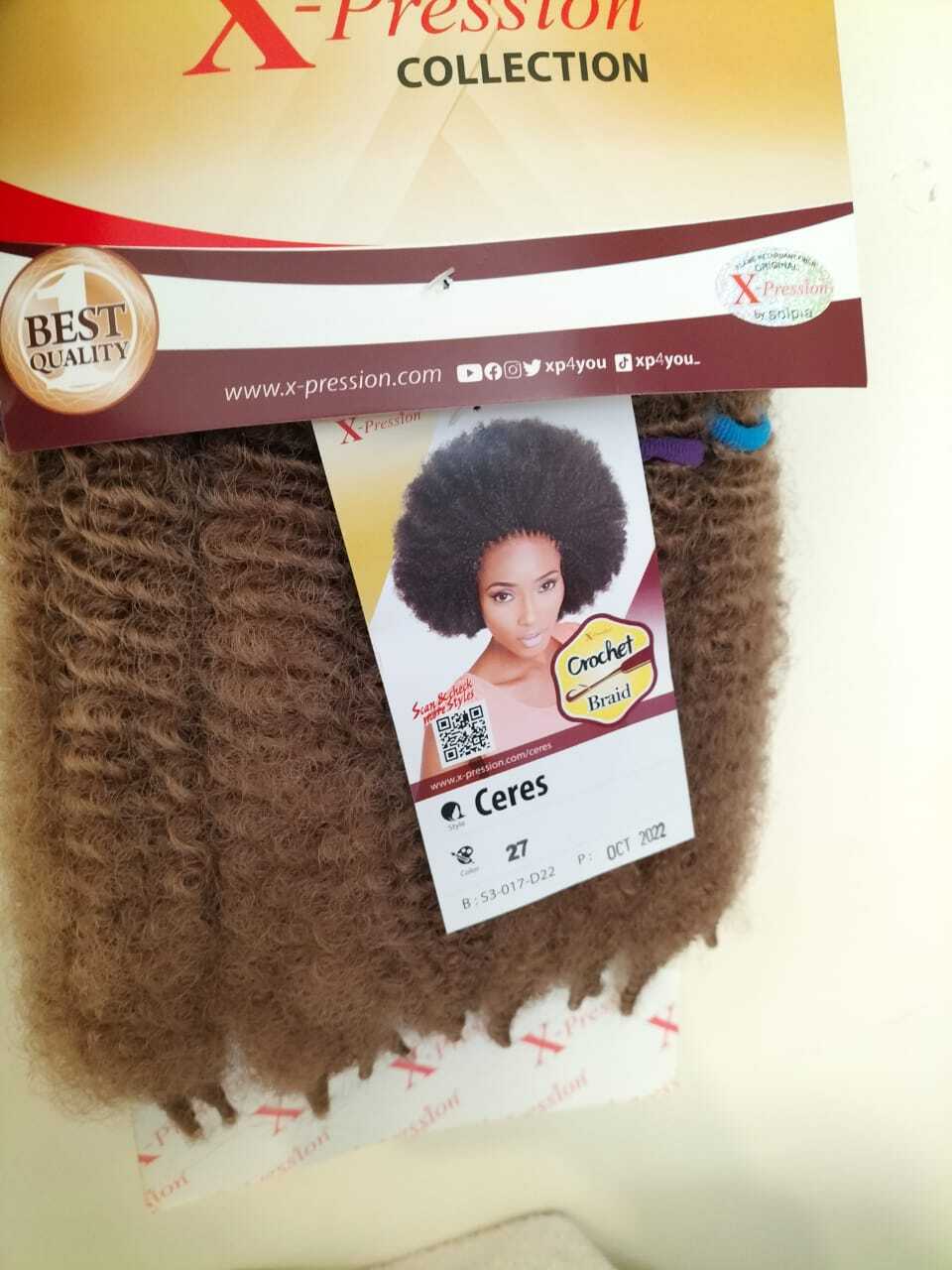 Expression Cere Xpression Ceres Afro Marley Kinky Crochet Hair ...