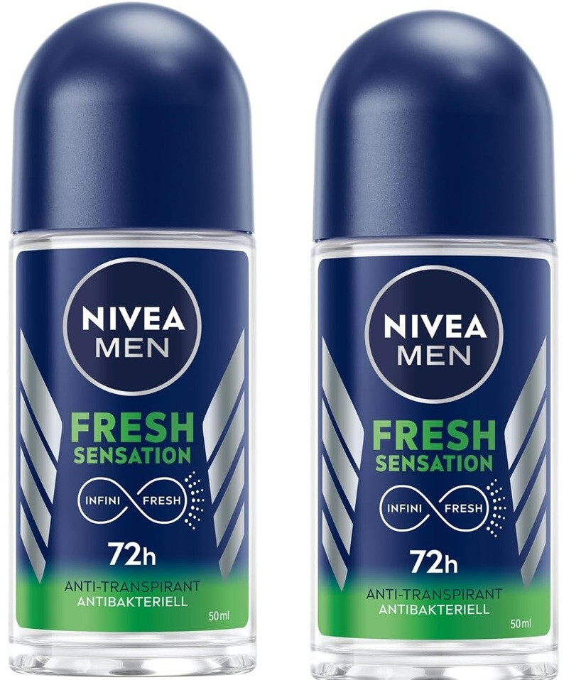Nivea Men Fresh Sensation Roll-On Cream Deodorant 72h Antibacteri 2 x 1 ...