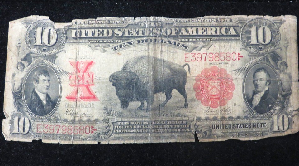 1901 $10 Legal Tender United States Bison Note | eBay