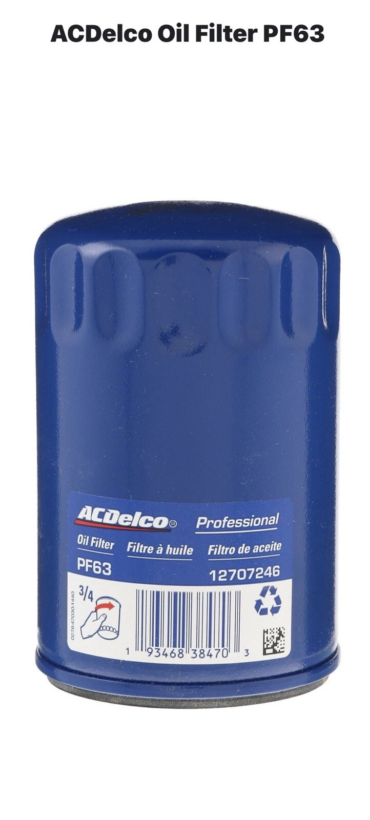 AC-Delco pf63e - cross reference oil filters | oilfilter-crossreference.com