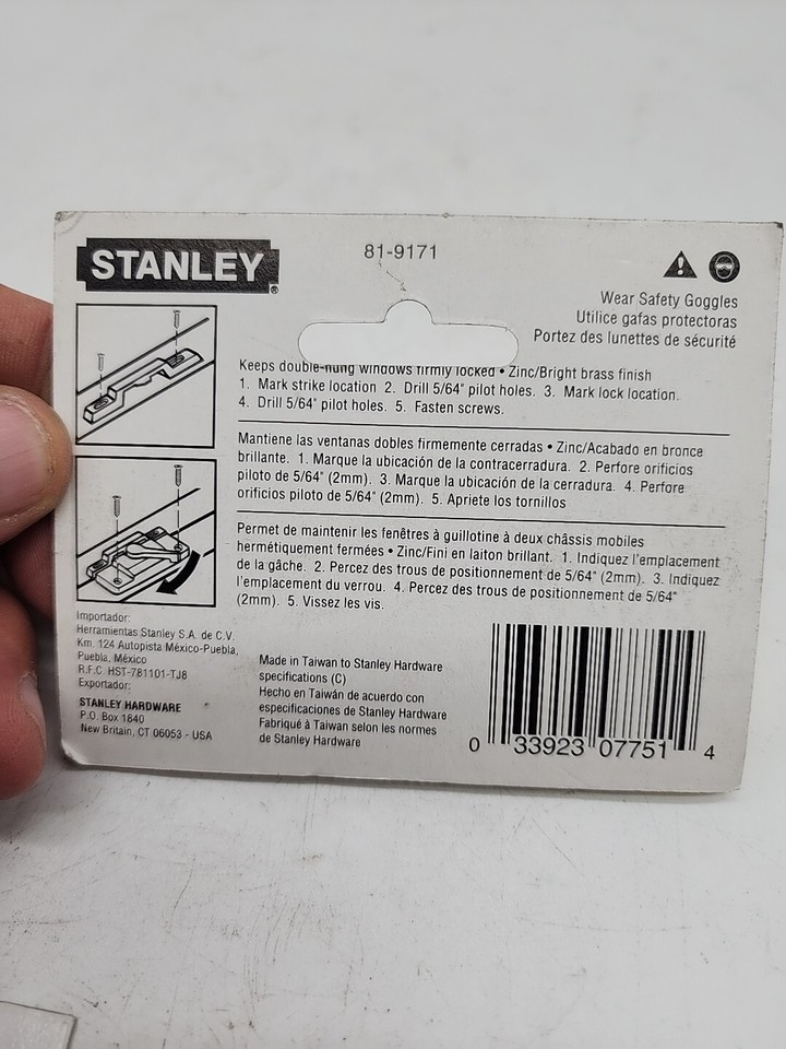 Stanley 81-9171, Narrow Sash Lock, Bright Brass Finish BRAND NEW. | eBay