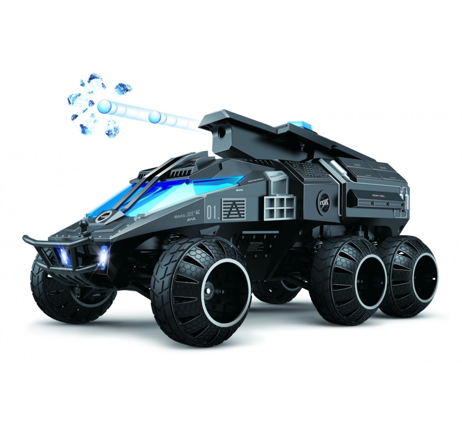 1:12 NASA RC Mars Rover Vehicle 6 WD w Rapid Fire Water Ball Cannon ...