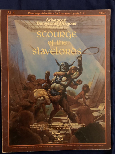 Advanced Dungeons & Dragons - Scourge of the Slavelords - AD&D 9167 A1 ...