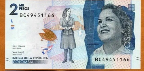 Colombia 2000 Pesos 2018 Circulated Banknote Currency Bill Note. 2k ...