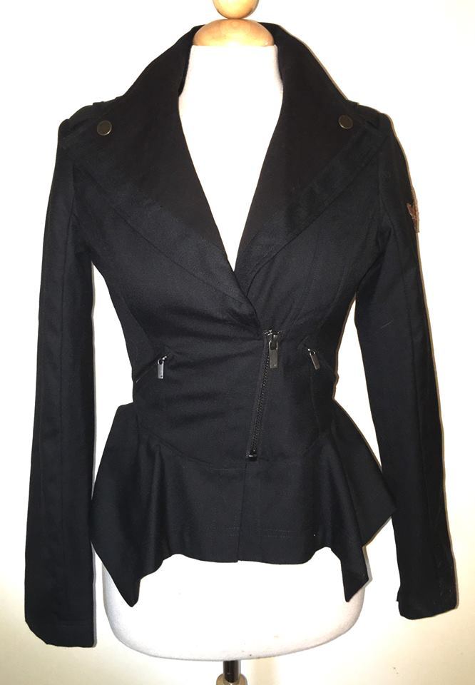 NEW WILLIAM RAST PEPLUM BLAZER MILITARY JACKET SIZE SMALL $389 NEIMAN ...