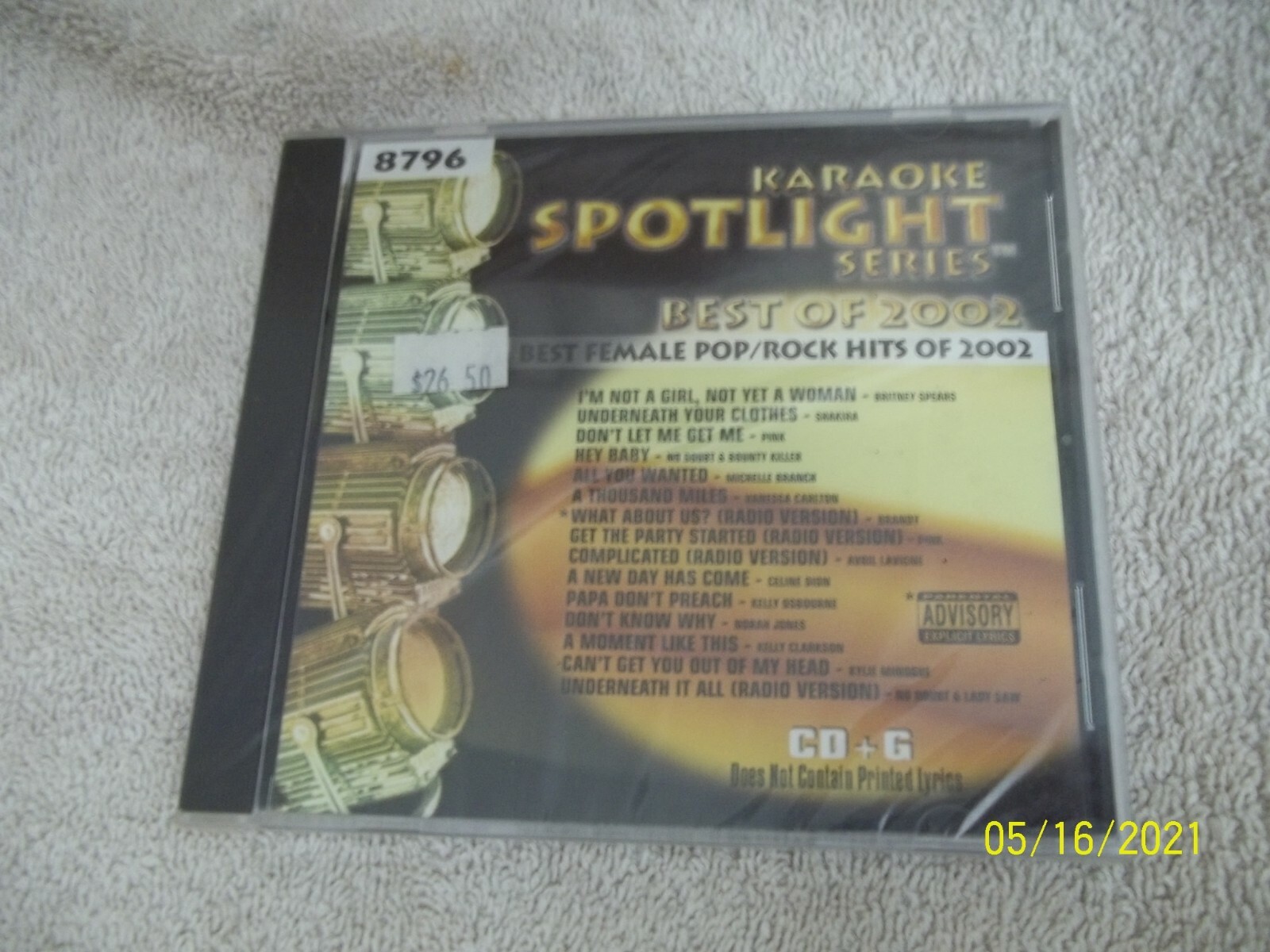 Best Female Pop/Rock Hits of 2002 [PA] by Karaoke (CD, Nov-2002, Sound ...