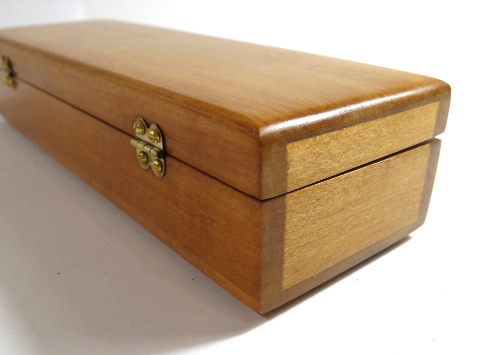 Restored & Refinished Antique Maple Pencil Box with Hinged Lid | eBay