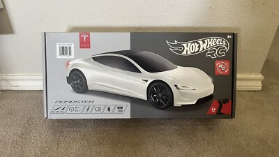 Hot Wheels Tesla Roadster Remote Control RC Car 1:10 Scale White | eBay