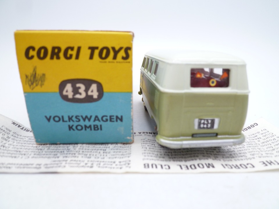 VINTAGE CORGI TOYS 434 VOLKSWAGEN SPLIT SCREEN KOMBI BUS IN ORIGINAL ...