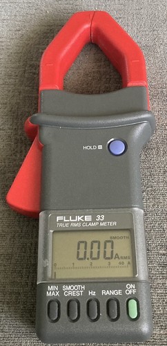 Vintage Fluke 33 True RMS Clamp Meter -Barely used-Tested, Instr ...