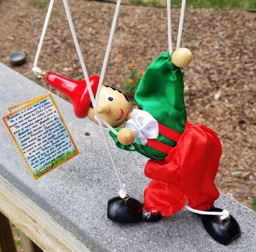 PINOCCHIO STRING PUPPET MARIONETTE WOOD WITH TAG 15" W/STRINGS BY ...