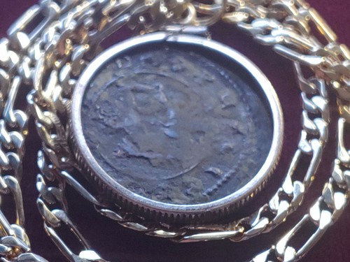 1660's Spanish Maravedis Gold Filled Pendant on a 24" Gold Filled Link ...