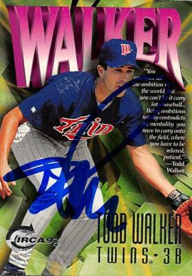 Todd Walker autographed baseball card (Minnesota Twins) 1997 Circa #325 ...