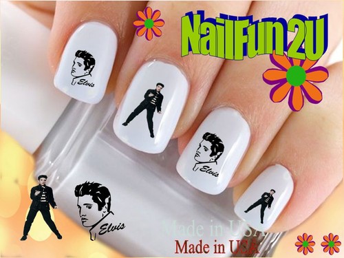 Nail Art 538 CHARACTER Elvis 2 Jailhouse WaterSlide Nail Decals ...