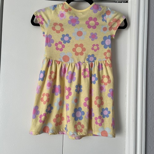 Garanimals Yellow Flower Print Dress Casual Short Sleeve Kids Size 5T ...