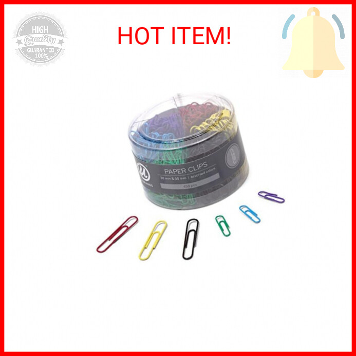 U Brands Paper Clips, Medium 1-1/8-Inch and Large 2-Inch Sizes ...