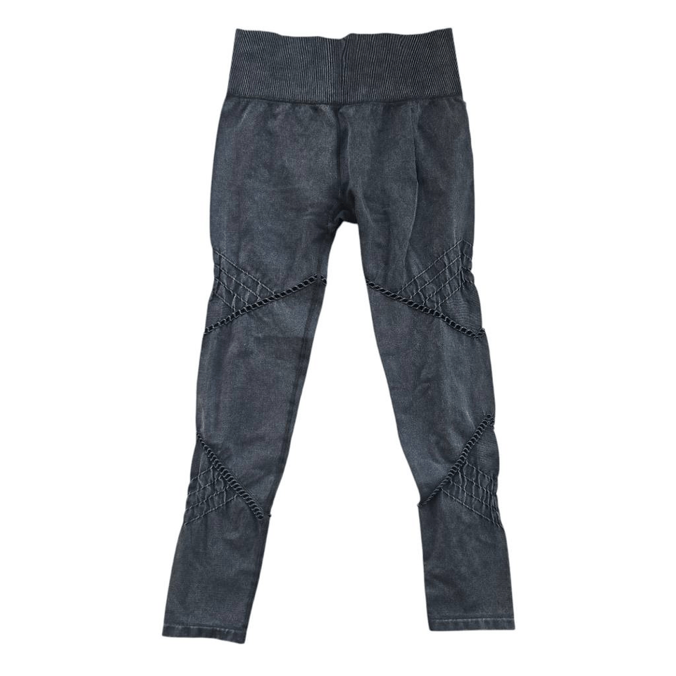 SOUL -1402 Charcoal Laser Cut Out Leggings Skull Logo Large | eBay ...