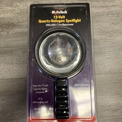Mototech 12 Volt 200,000 Candle Power Quartz Halogen Held Spotlight ...