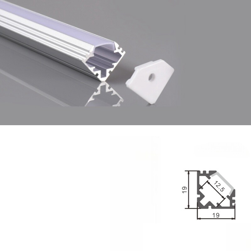 10Pcs 3.3ft Each LED Aluminum Profile Channel Holder with Cover for LED ...