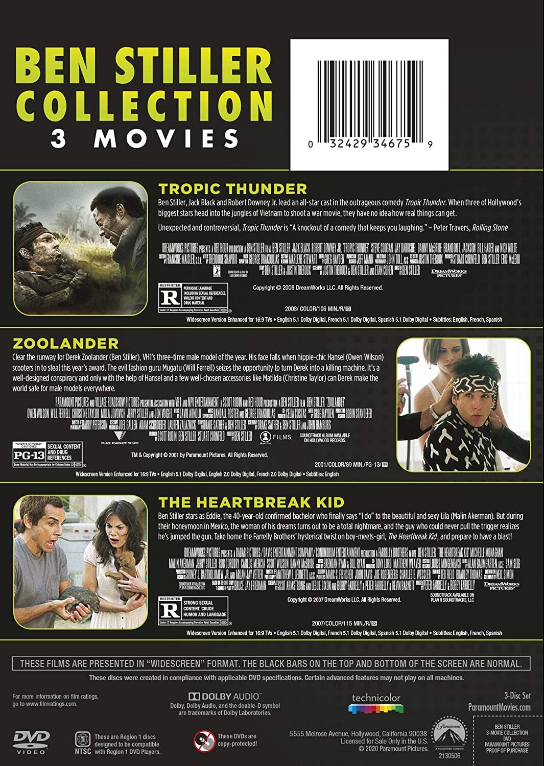 Paramount Ben Stiller 3-Movie Collection (DVD) 32429346759 | eBay