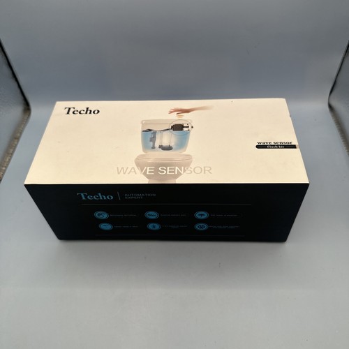 Techo Touchless Toilet Flush Kit Wave Automatic Motion Sensor Battery ...