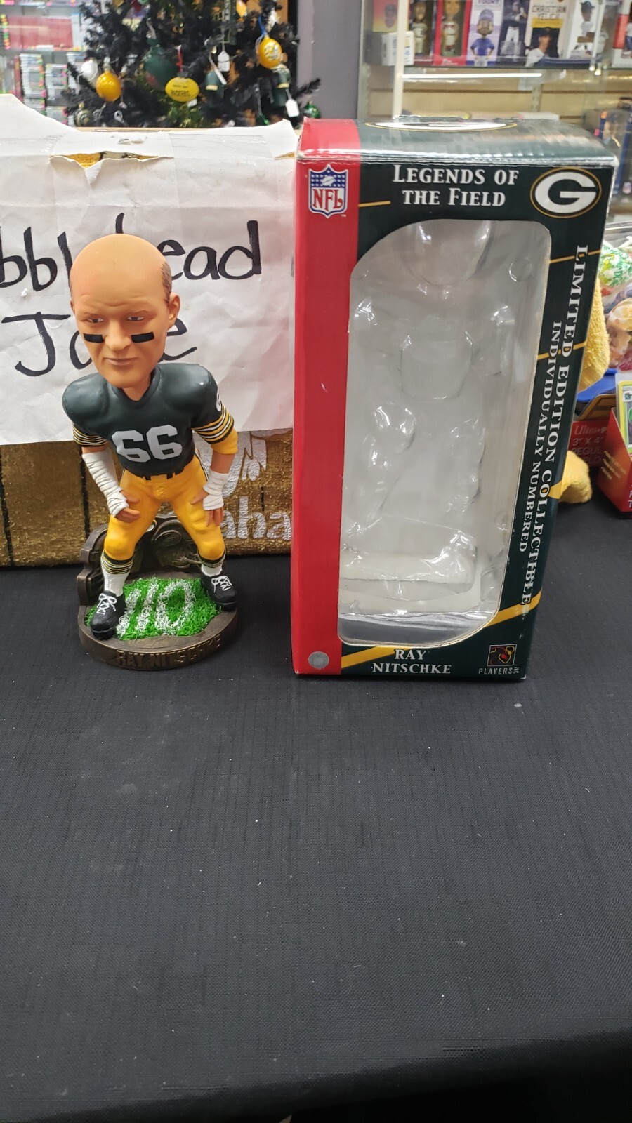 NIB RAY NITSCHKE #66 GREEN BAY PACKERS BOBBLEHEAD FOCO LEGENDS OF THE ...