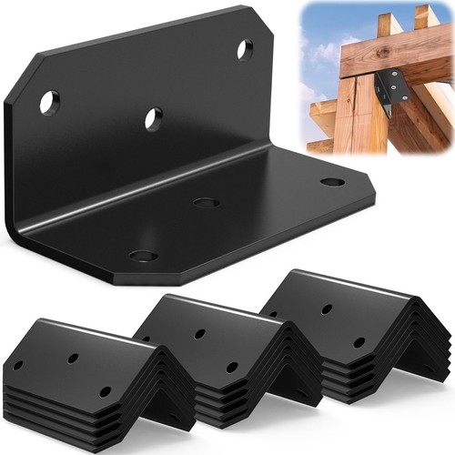 2x4 Inch Galvanized L Bracket，15pcs Duty Heavy Steel Corner Brace for ...