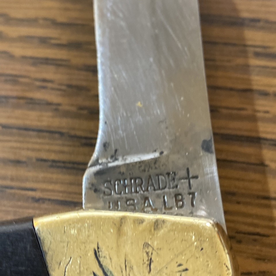 VTG SCHRADE LB7 FOLDING LOCKBACK POCKET KNIFE MADE IN USA CHIPPED | eBay