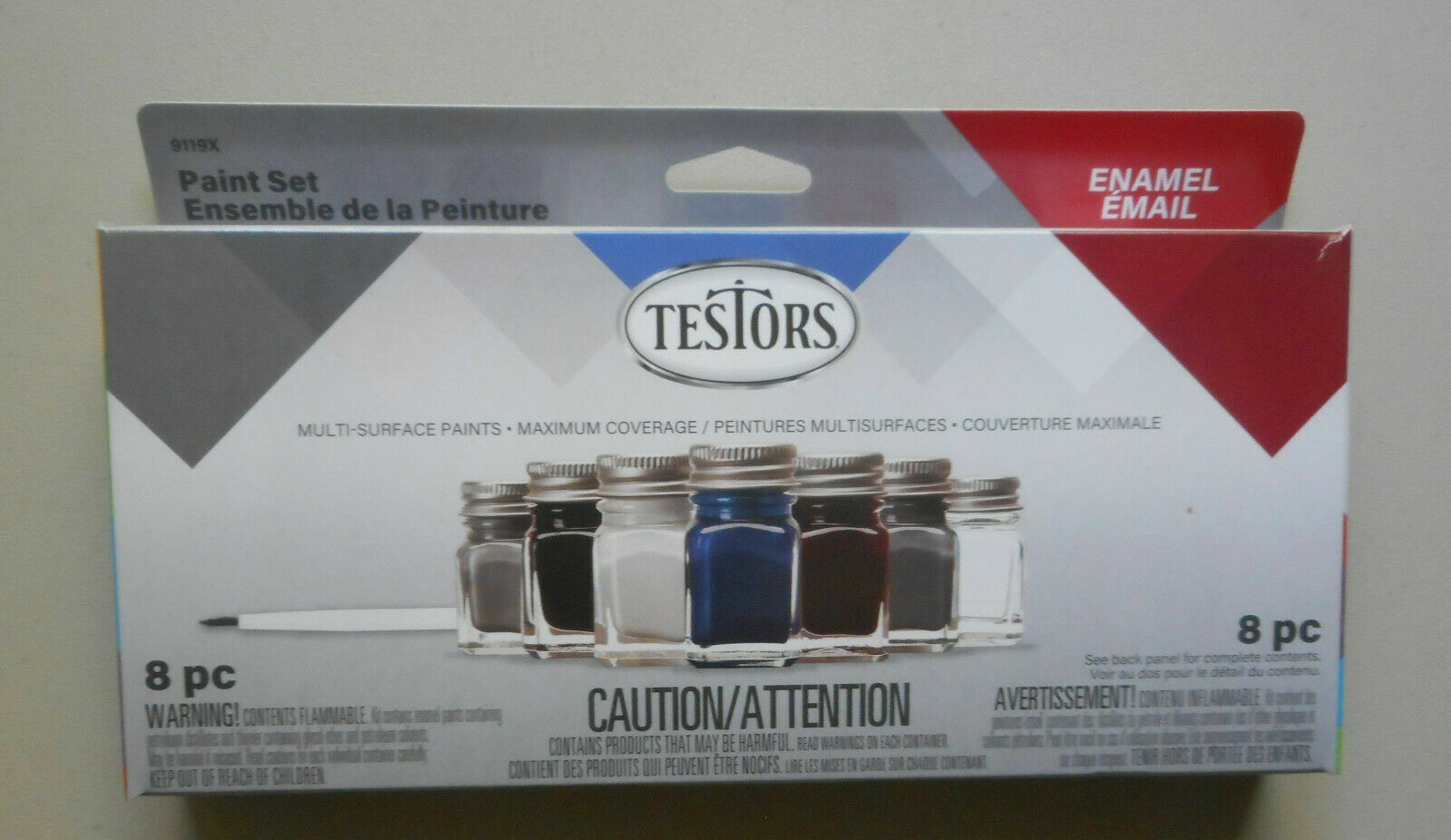 TESTORS Model Car customizing Enamel Paint Set 6 Colors Thinner Brush ...