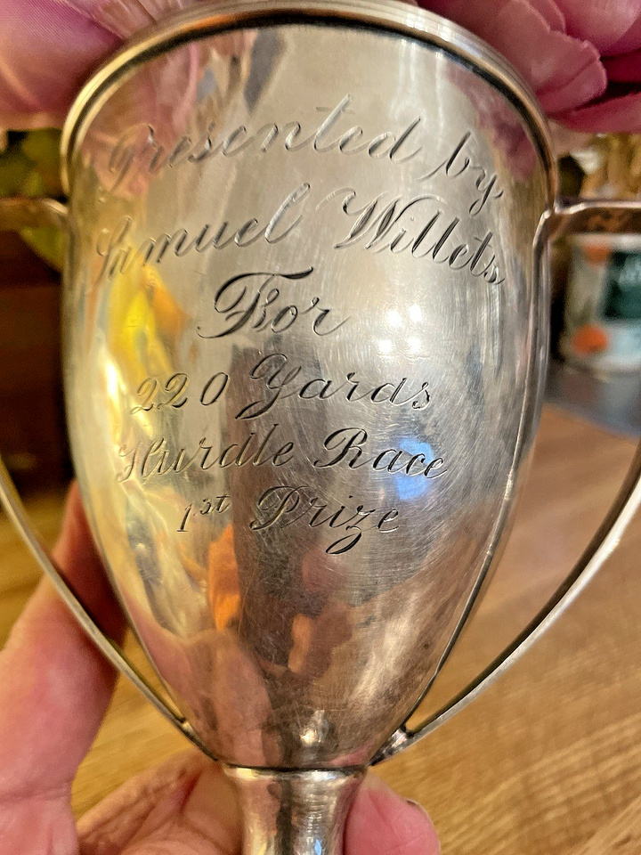 Antique 1910 Sterling Silver Trophy 220 Yards Hurdle Race 1st Prize | eBay