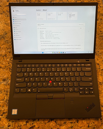 Lenovo Thinkpad X1 Carbon 6th Gen Intel Core i7-8650U 16GB RAM 256GB ...