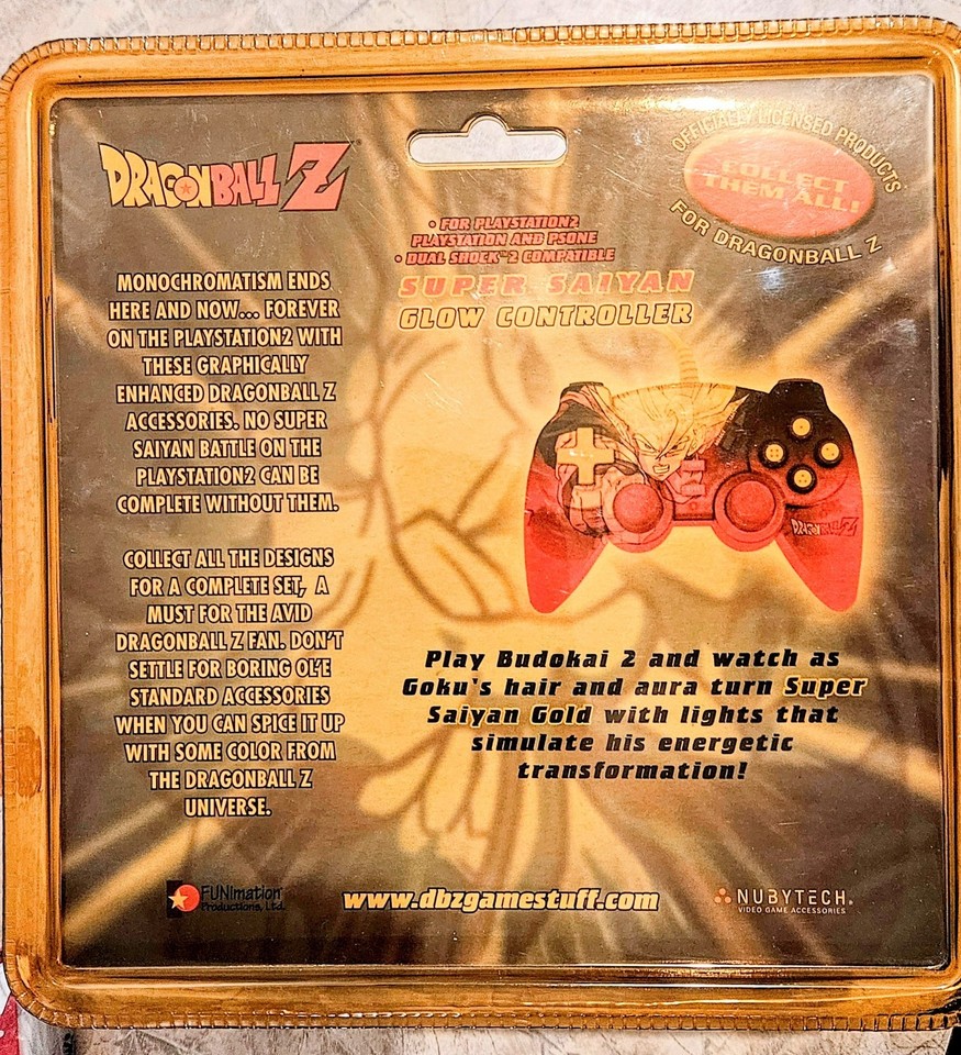 Dragon Ball Z DBZ Super Saiyan Goku Glow Controller Playstation 2 PS2 ...