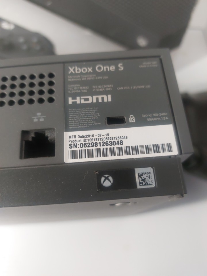 X Box One S Console, Controller, Untested For Parts | eBay