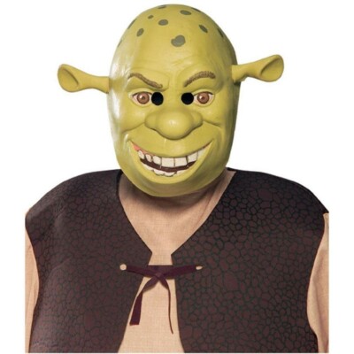 Shrek Movie Ogre 3/4 Vinyl Child Boys Cartoon Costume Open-Back Mask ...