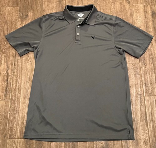 Callaway Men’s Golf Polo Shirt Gray w/ Black Logo - Size XL - RN 37763 ...