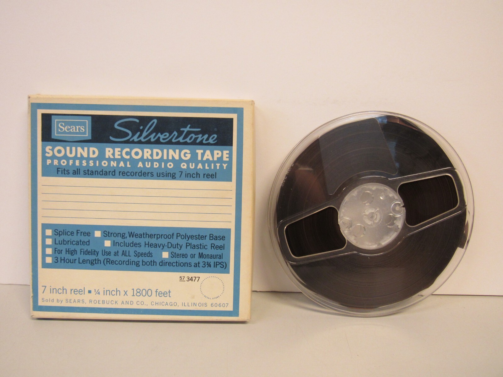 Sears Silvertone Sound Recording Reel To Reel Tape 7" 1/4" x 1800 Feet ...